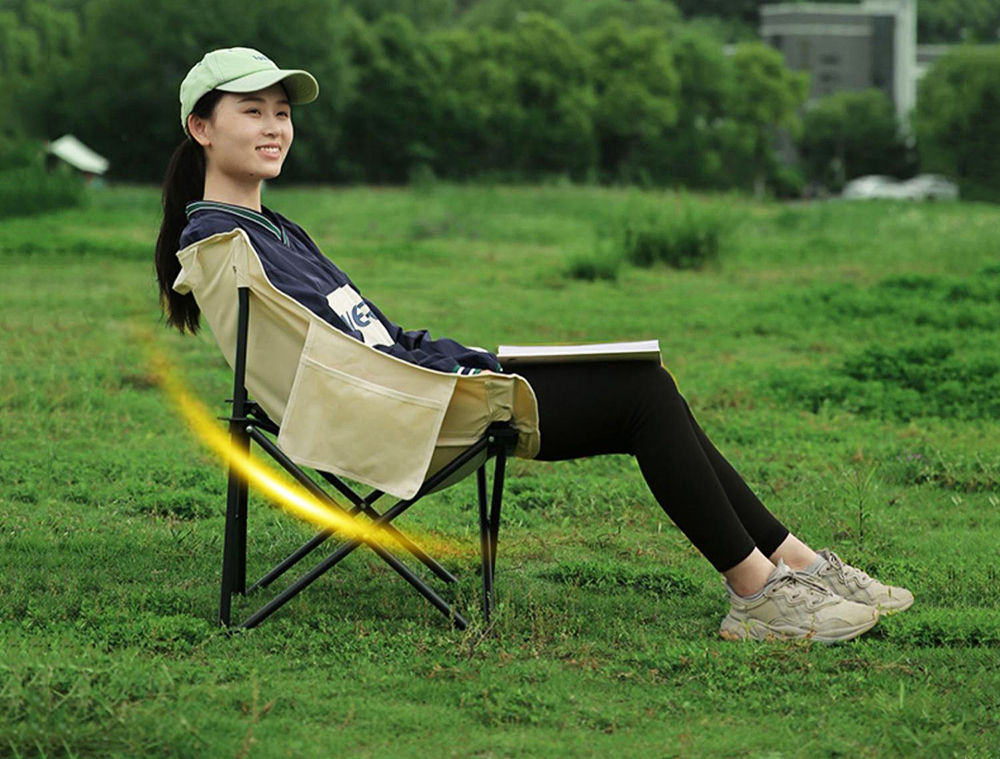 Custom Outdoor Folding Moon Chairs For Leisure And Portability